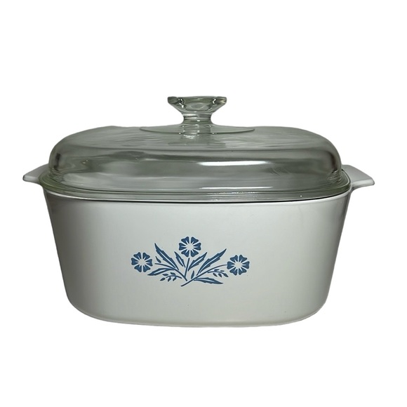 Pyrex | Kitchen | Pyrex Blue Cornflower 5 Quart Square Casserole Dish ...